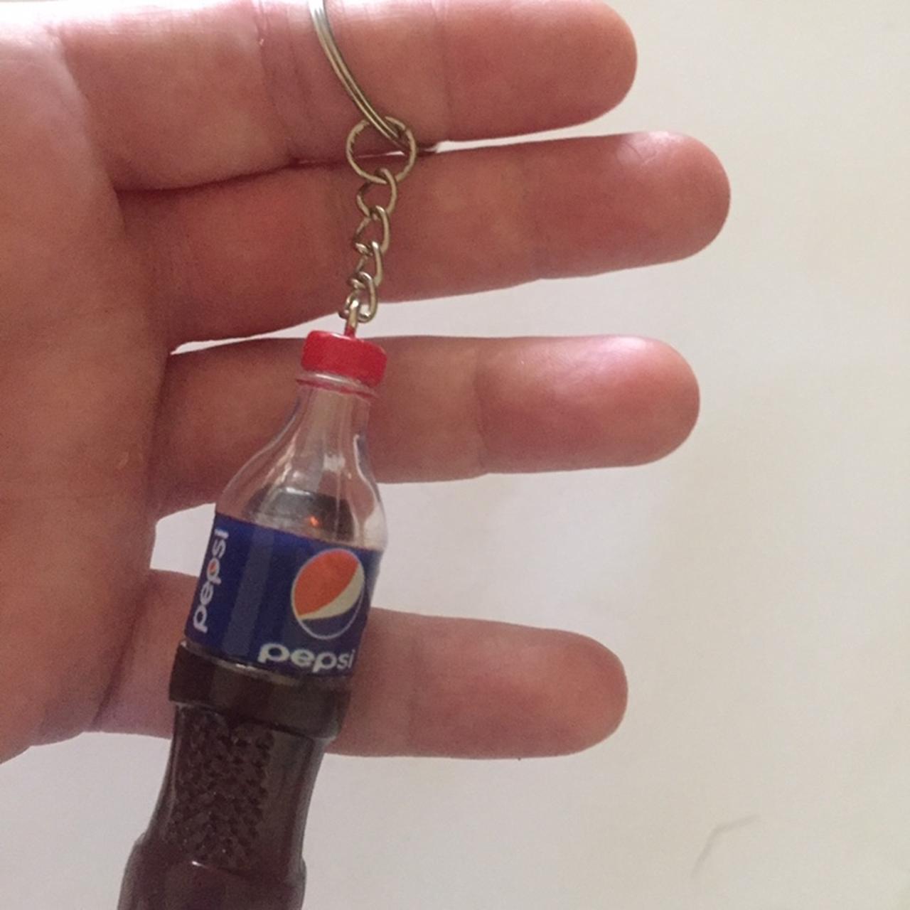 Pepsi soft drink bottle keychain 💙 Untracked... - Depop