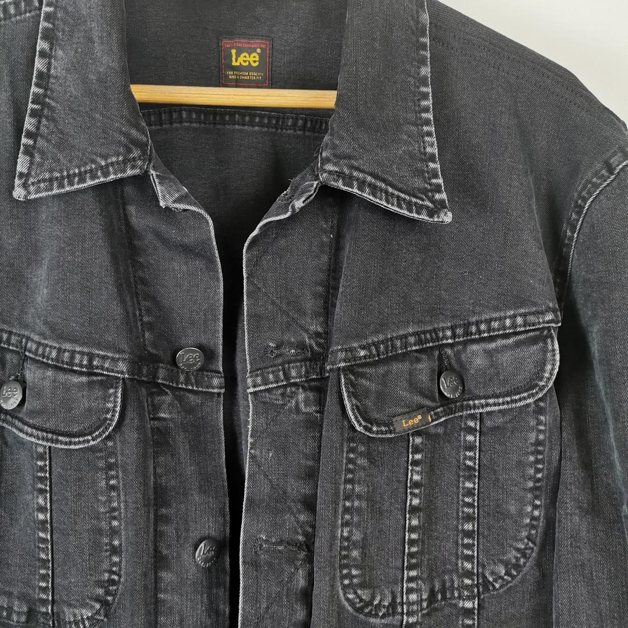 Lee Black denim jacket. Mens size XL looks great as... - Depop