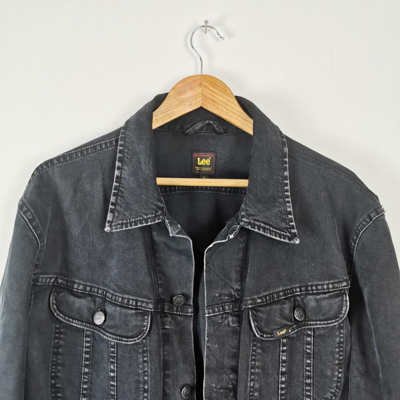 Lee Black denim jacket. Mens size XL looks great as... - Depop