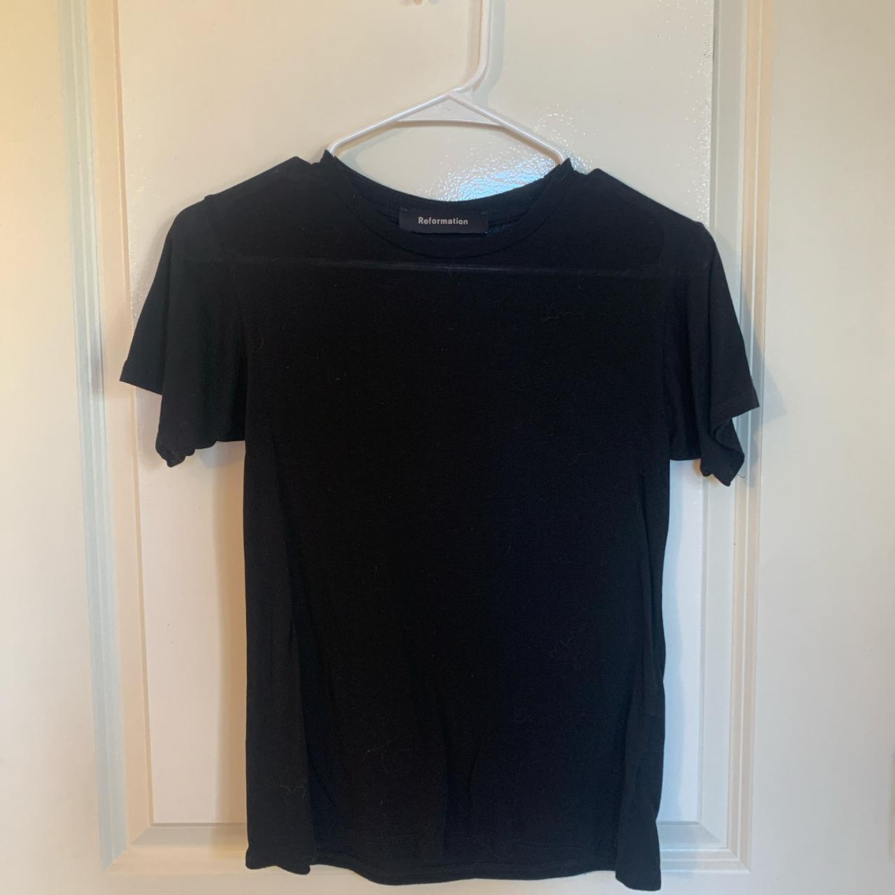 Reformation Joplin Tee in Black #reformation •... - Depop