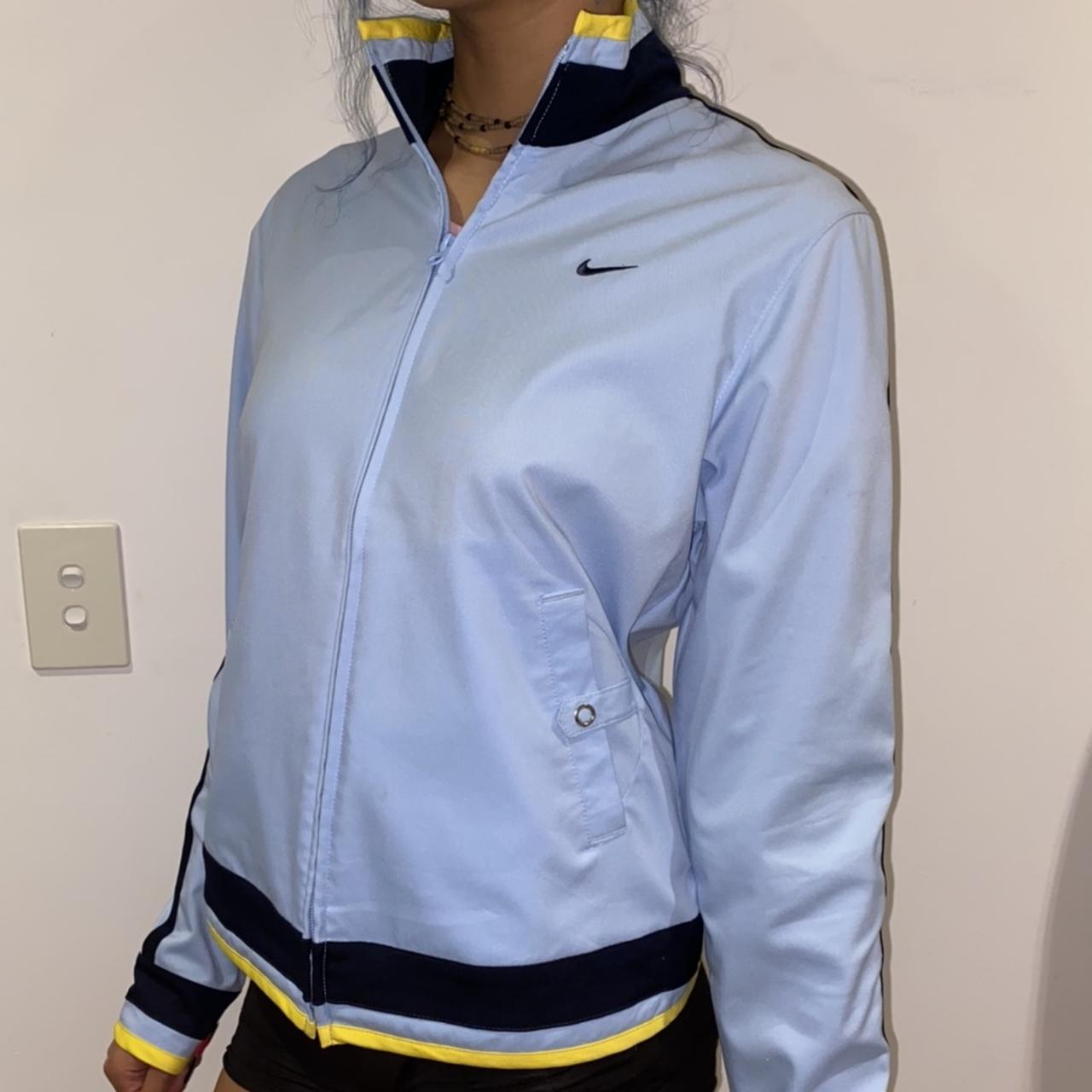 VINTAGE NIKE TRACK JACKET !! Baby blue vintage Nike... - Depop