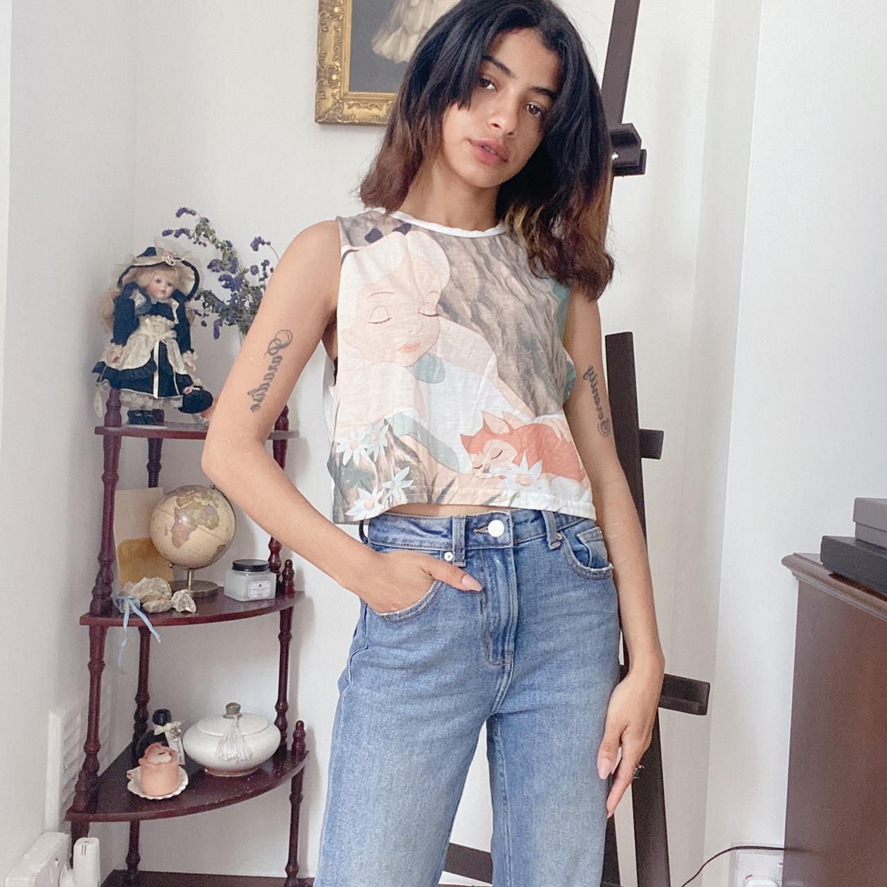 The Cutest Alice In Wonderland Vest Crop Top Depop