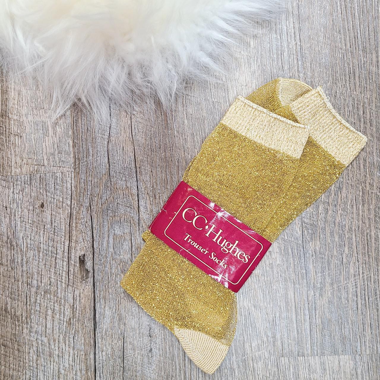 American Vintage Women's Yellow and Gold Hosiery-tights | Depop