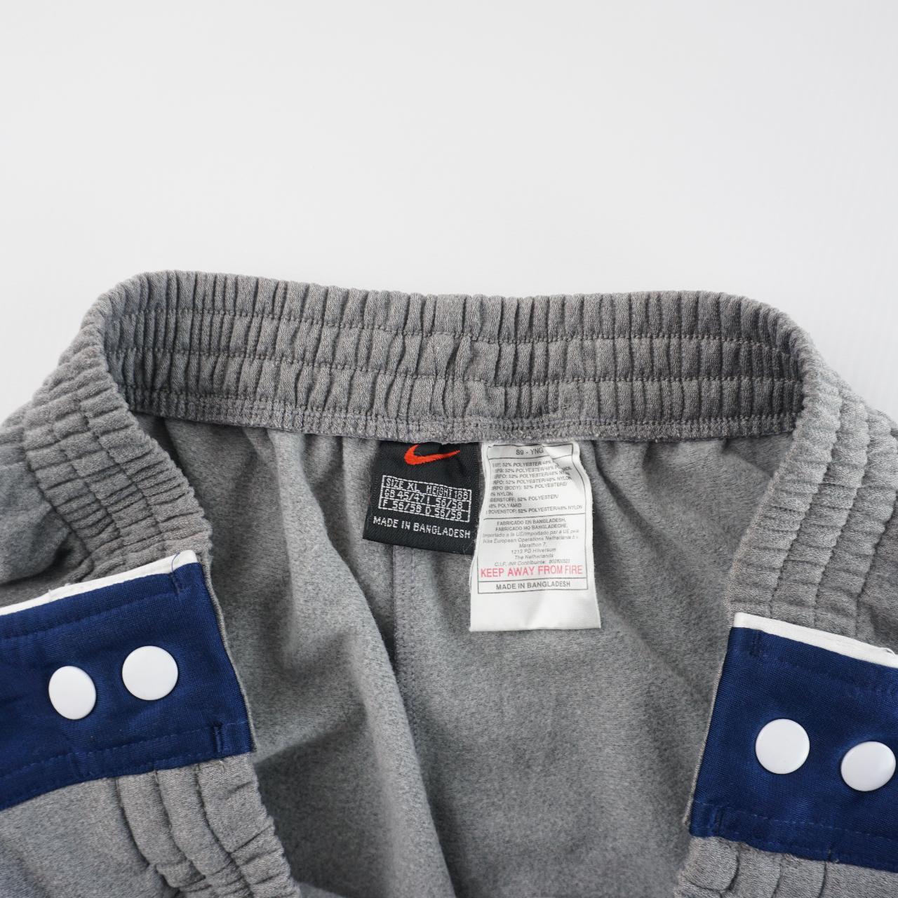 Vintage 90s Poppers Nike Tracksuit Trousers - Grey /... - Depop