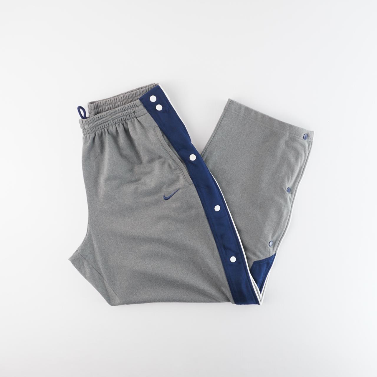 Vintage 90s Poppers Nike Tracksuit Trousers - Grey /... - Depop