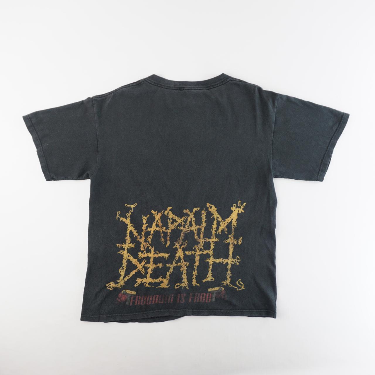 Vintage ANVIL Napalm Death Band T Shirt - Black... - Depop