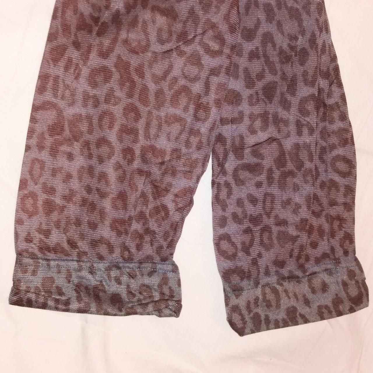 Footless leopard tights in grey. Approx 70 denier,... - Depop
