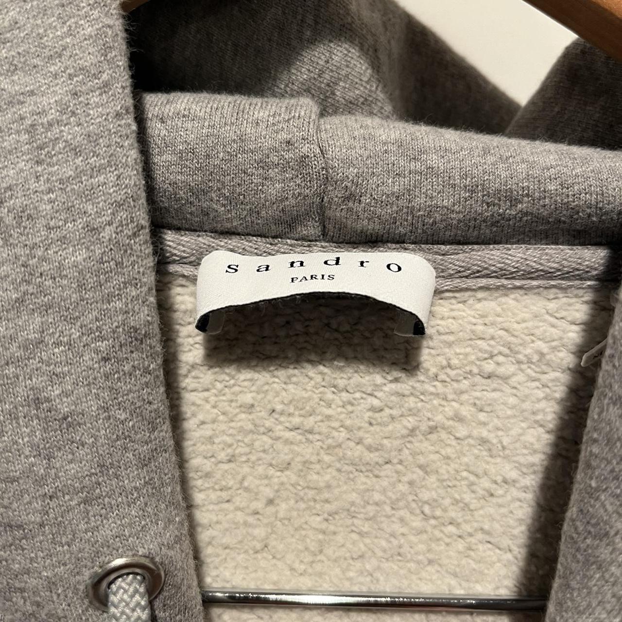 Sandro Paris Amour colorful hoodie grey rare size... - Depop