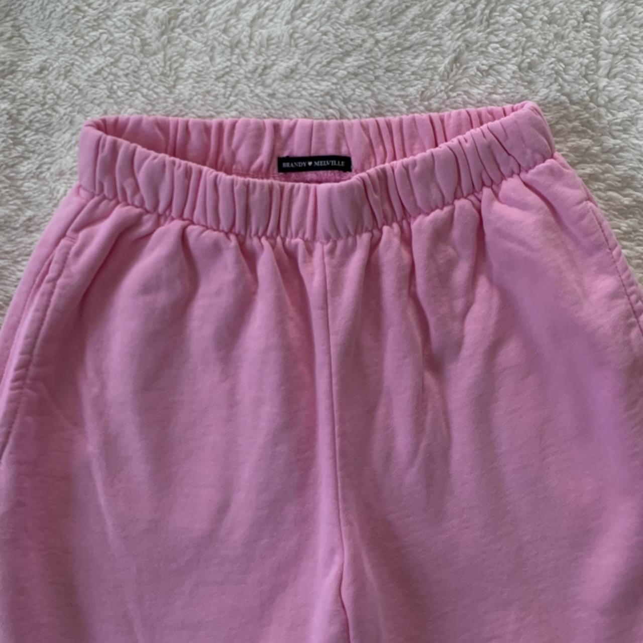 Brandy Melville Rosa Sweatpants Bubble gum pink... - Depop