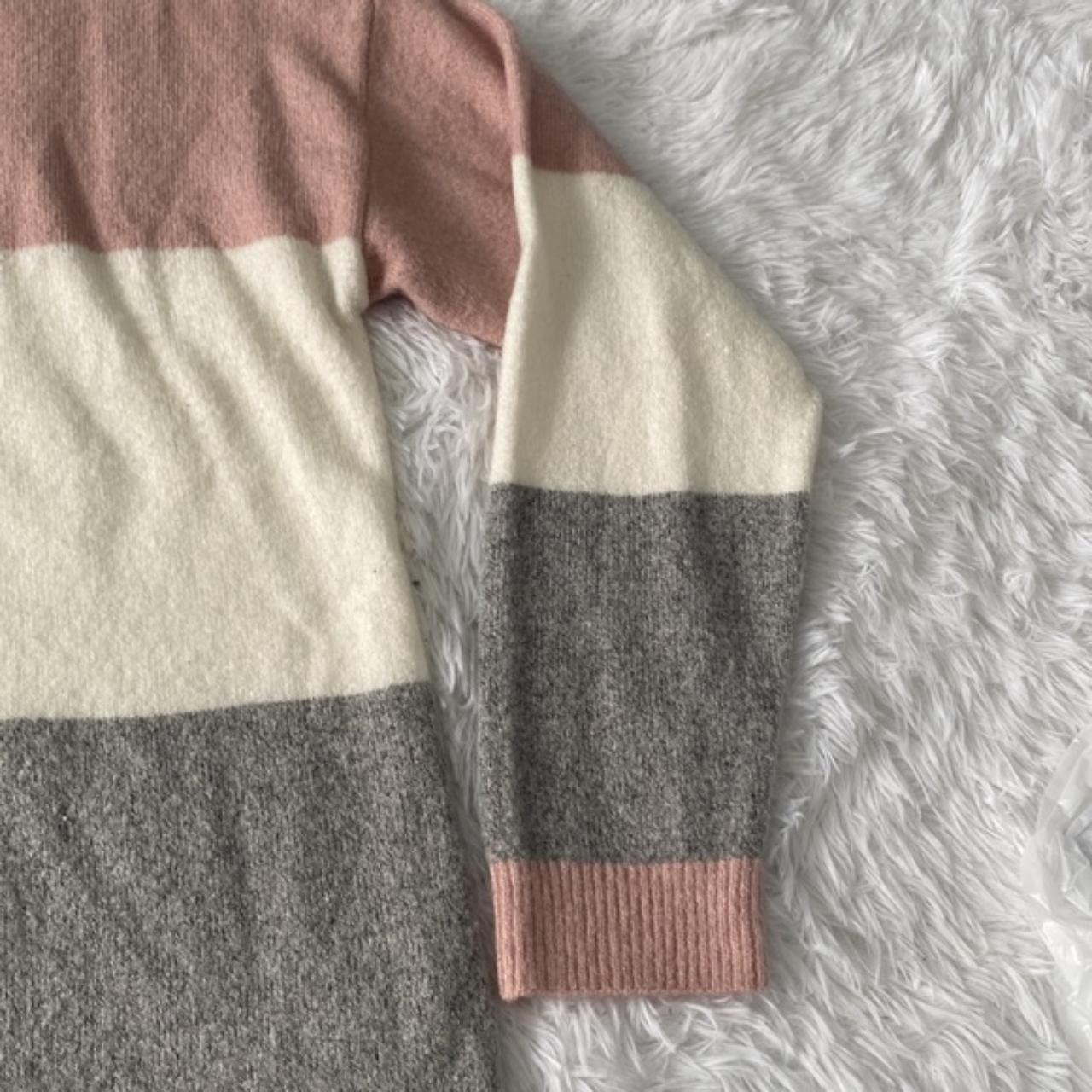 Striped Color Block Turtleneck Sweater Super Cute Depop