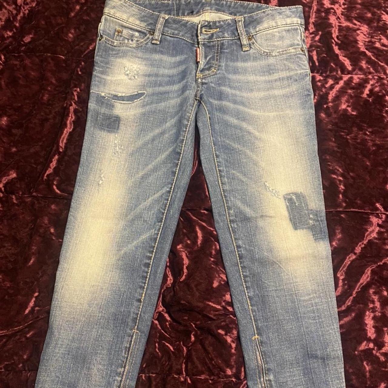 Authentic Low rise, skinny, Dsquared jeans. Patch... - Depop