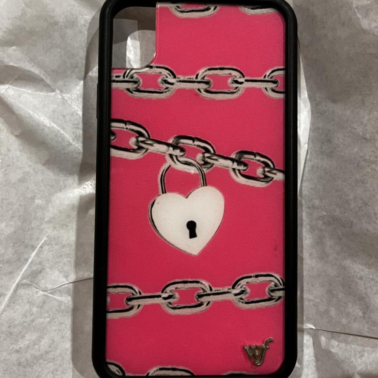 wildflower xr phone case pink chains hot pink in... - Depop