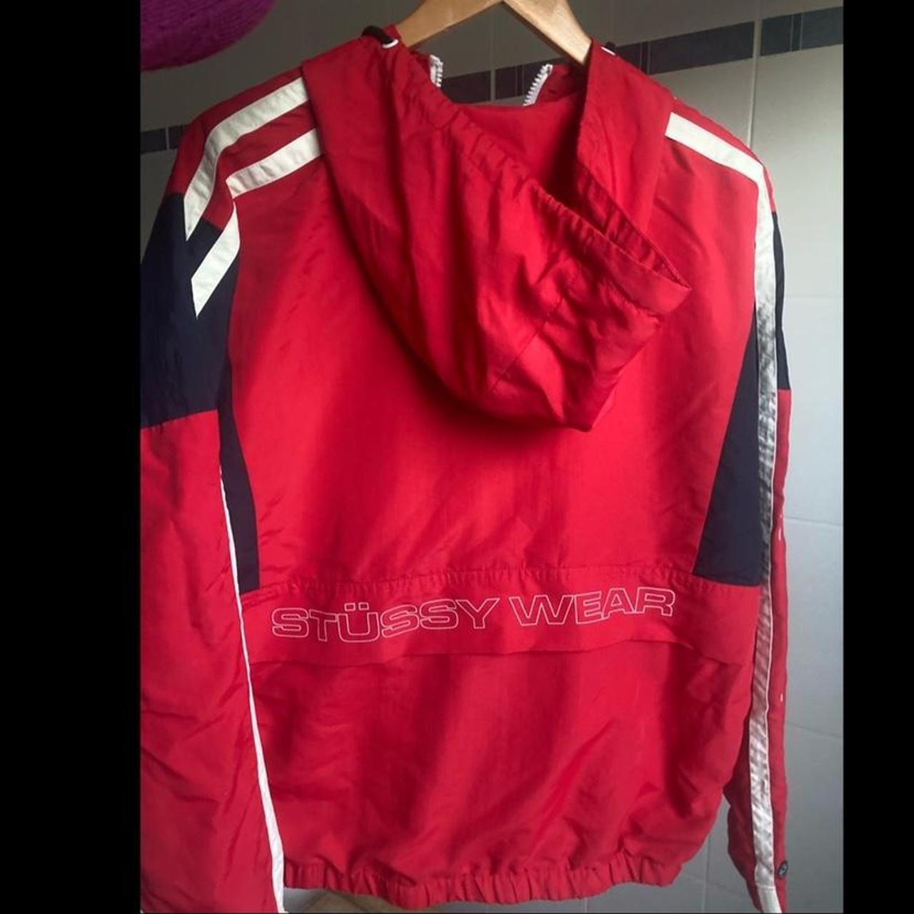 stussy windbreaker jacket size medium double... - Depop