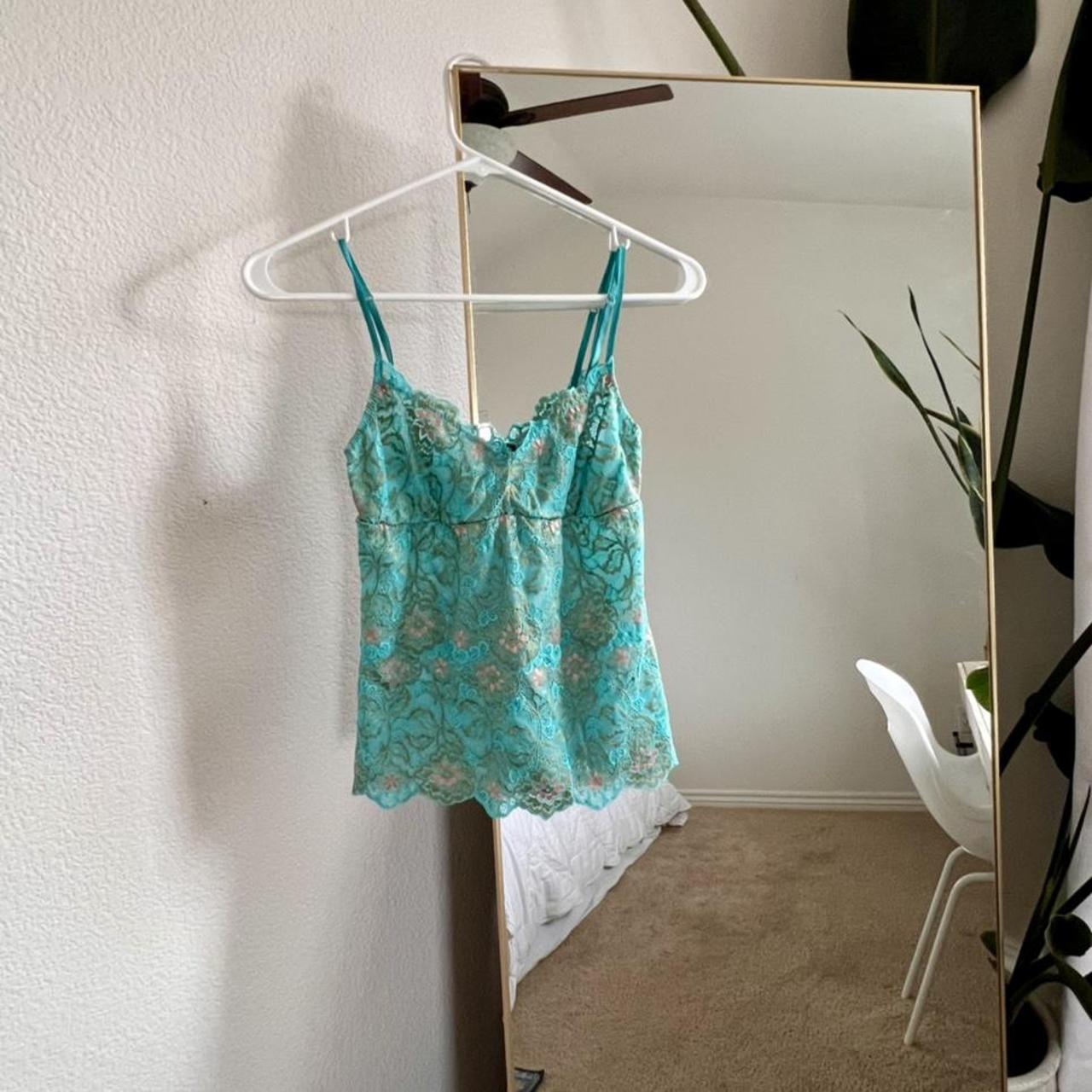Lingerie matching set. Beautiful dainty lace teal... - Depop