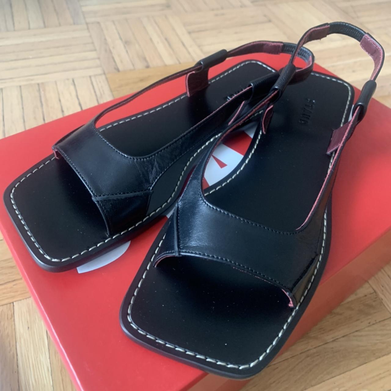 Staud Women's Black Sandals | Depop