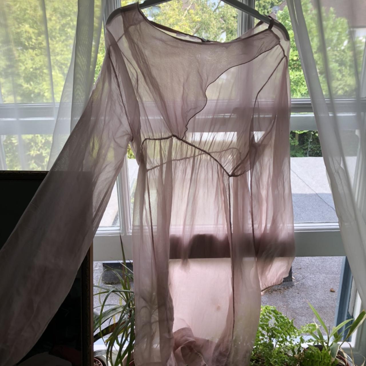 Beautiful fairie girl sheer mesh italian silk... - Depop