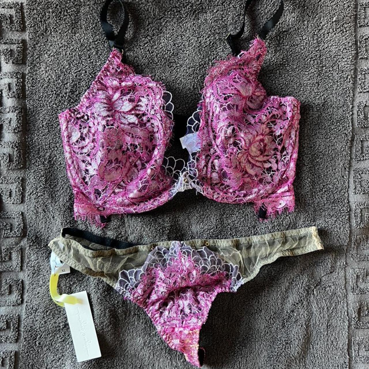Edge o’ Beyond Tamia bra/thong set BNWT Size 34E bra... - Depop