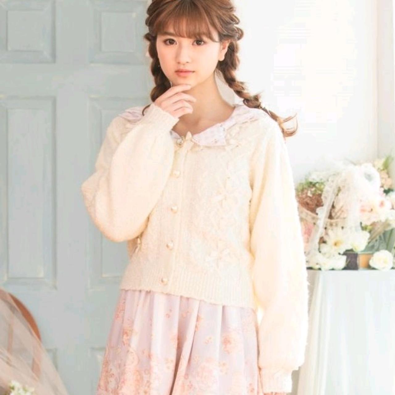 Liz lisa fluffy cardigan with beautiful ribbons and... - Depop