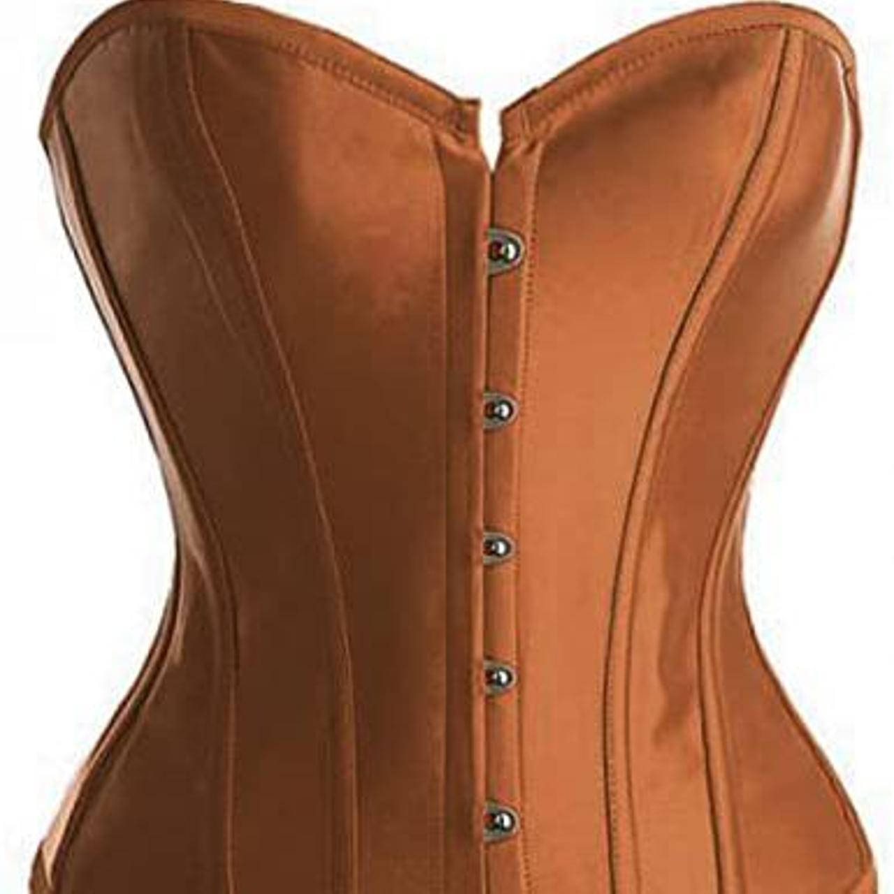 brown corset size small #browncorset #corsettop... - Depop