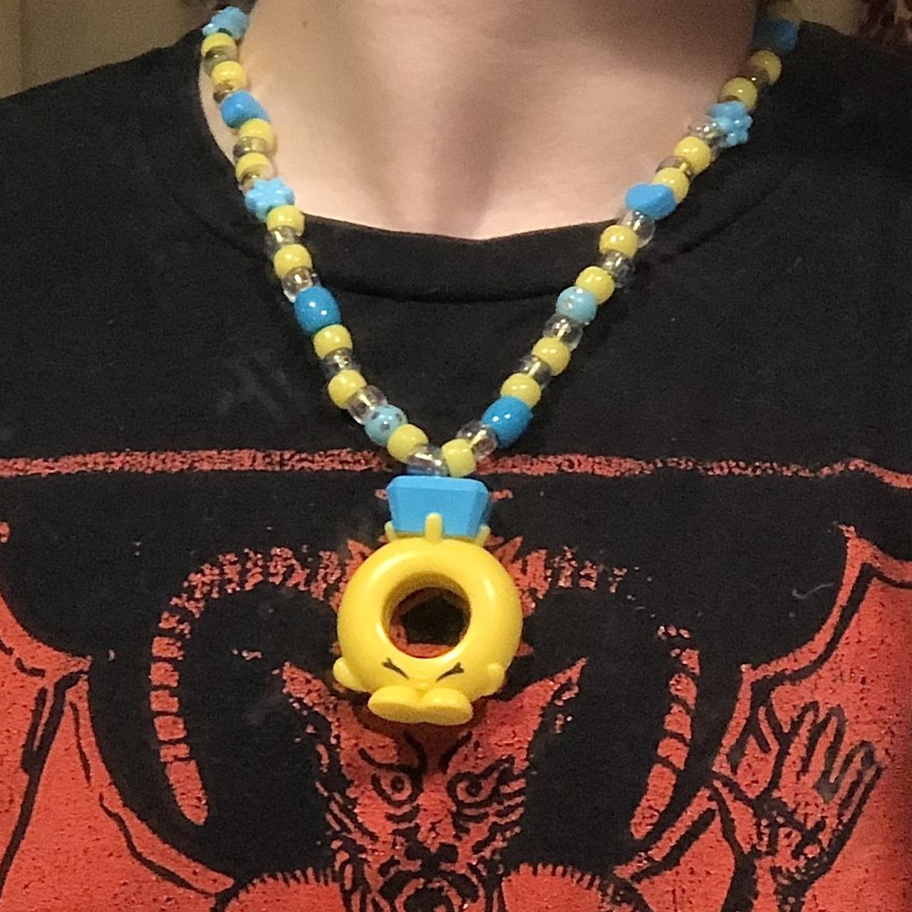 big shopkins diamond ring kandi necklace / wrap... | Depop