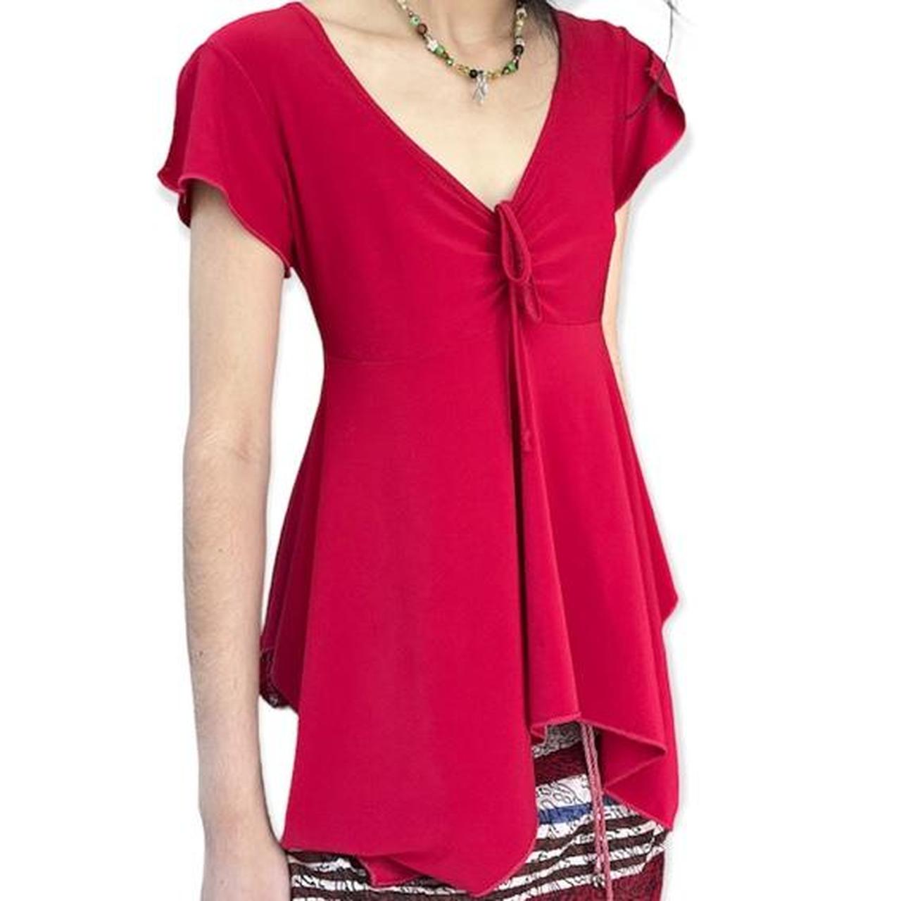 Red y2k fairy top So cute with fluttery slit wings... - Depop