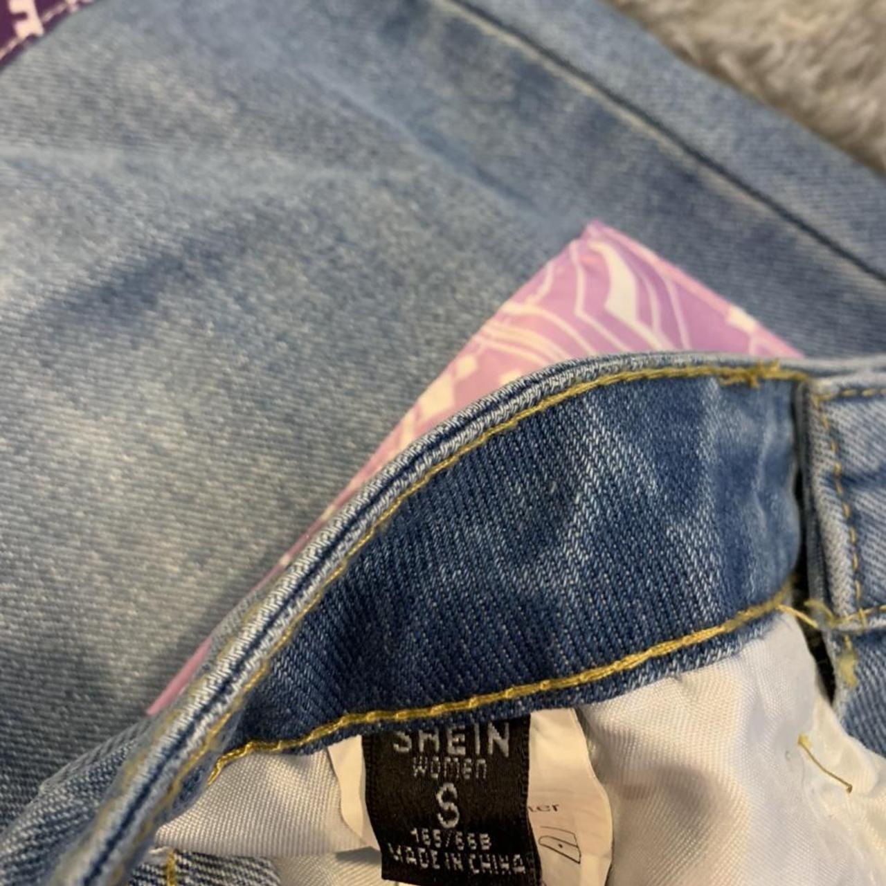 Unworn shein patchwork flare jeans... - Depop