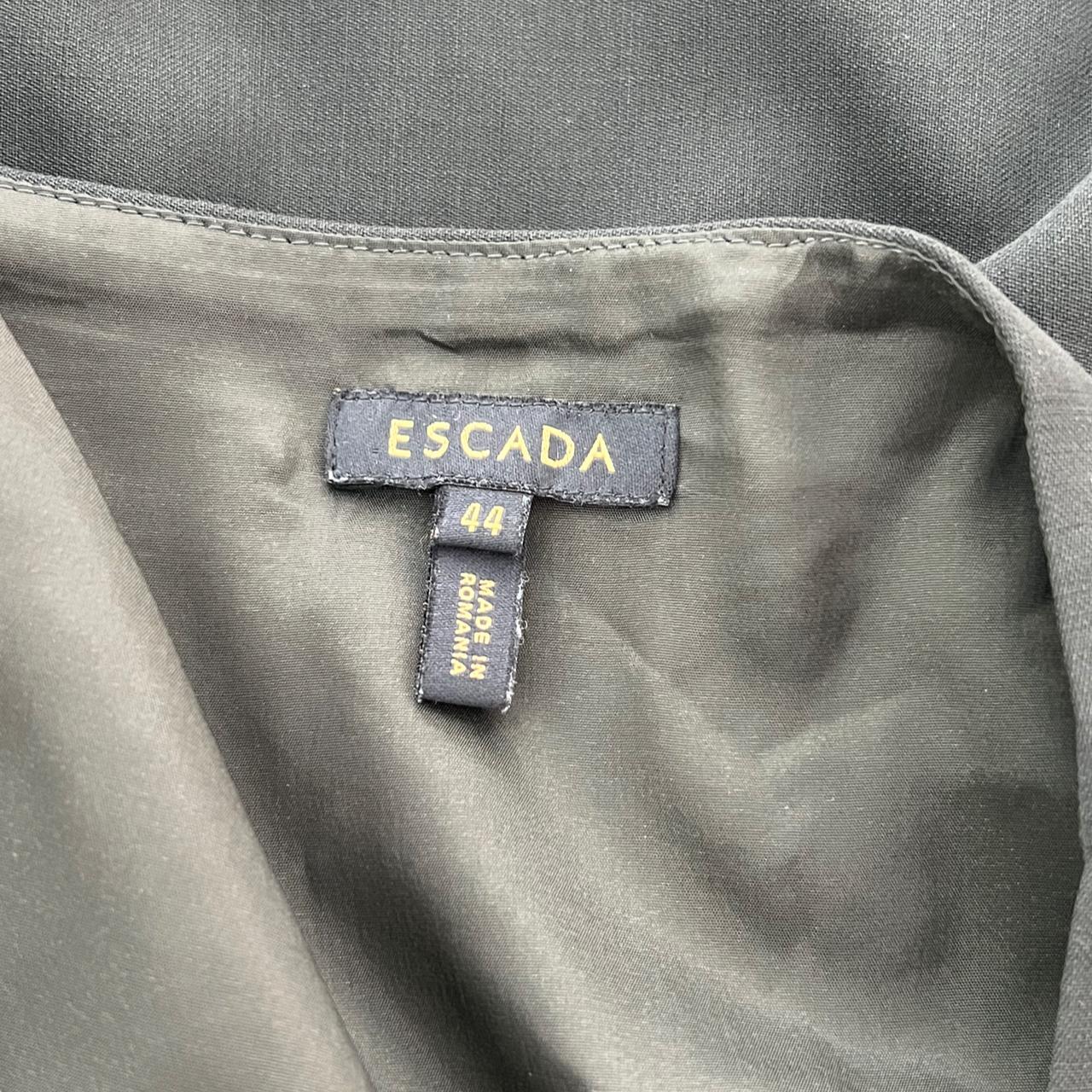 Escada dark green wool classic pencil skirt size 44... - Depop