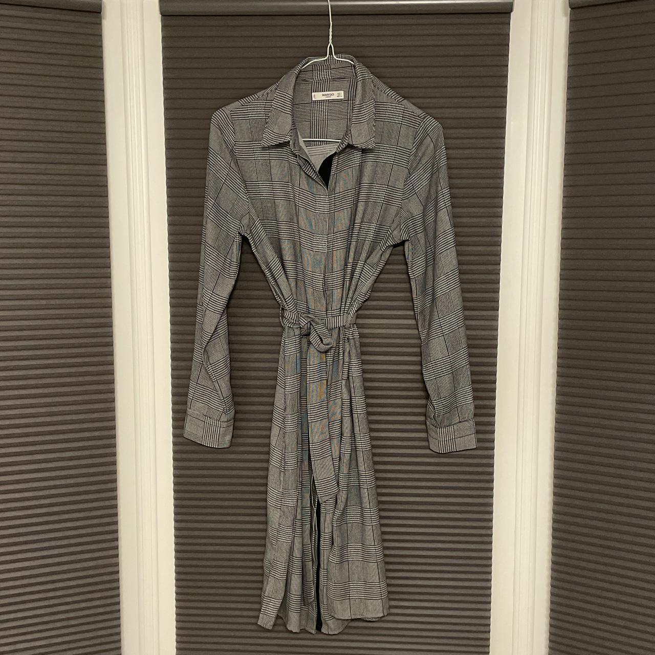 Mango workwear belted shirt dress • Length: midi... - Depop