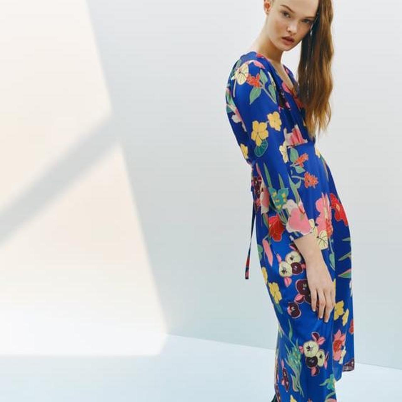 Zara Women's Blue Dress | Depop