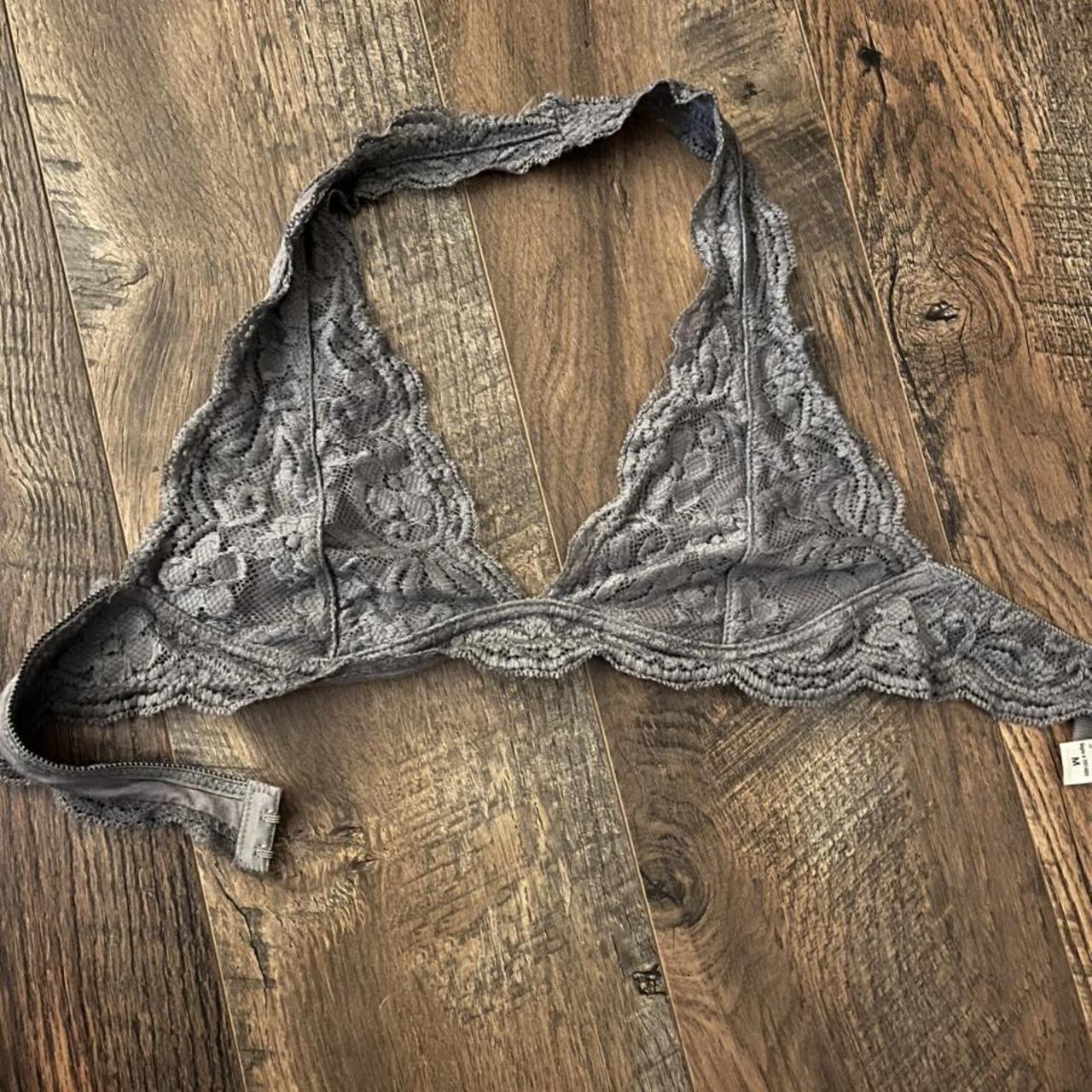 -basic grey bralette #bralettes #lacebralettes... - Depop