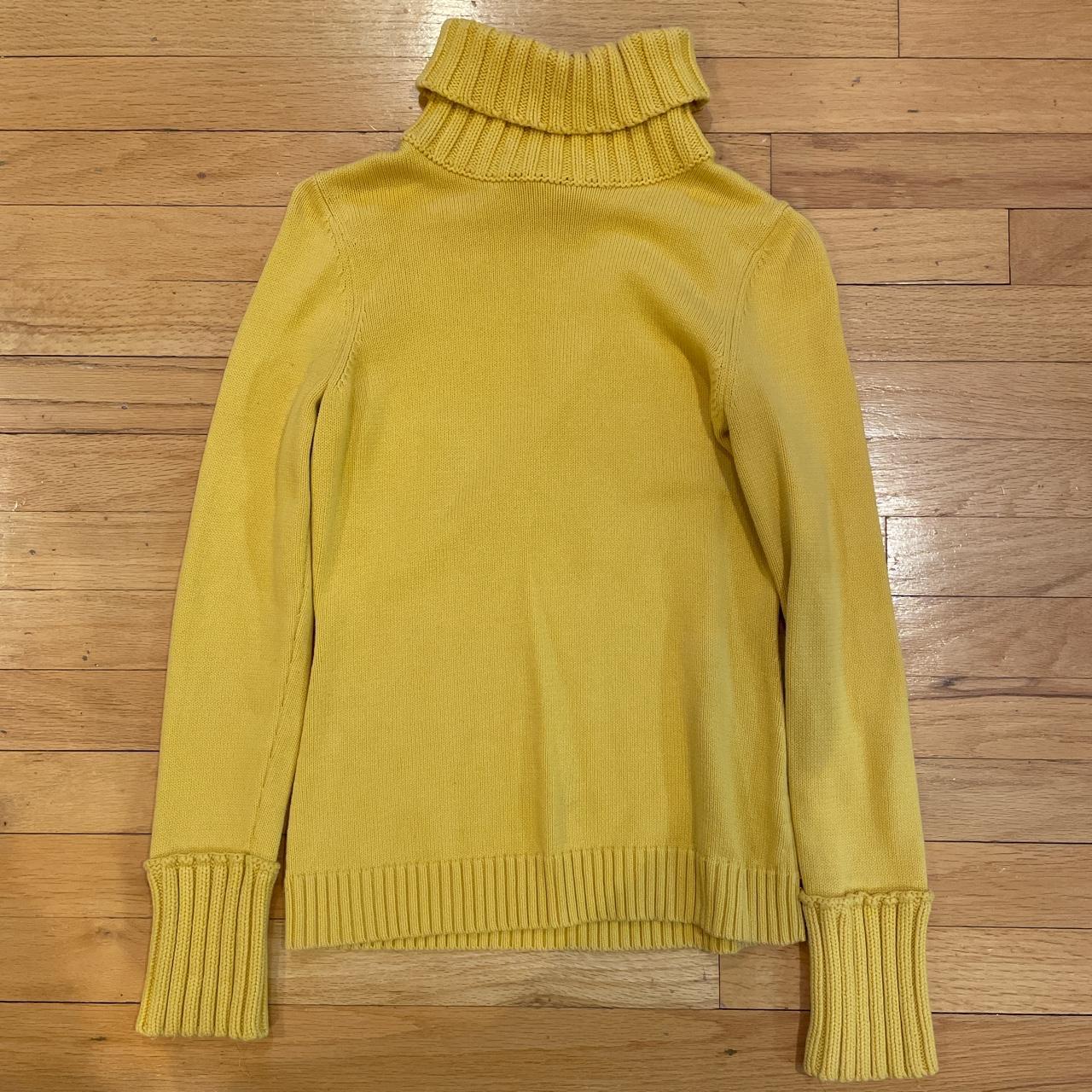 Vintage yellow knit turtleneck sweater from Ann... - Depop
