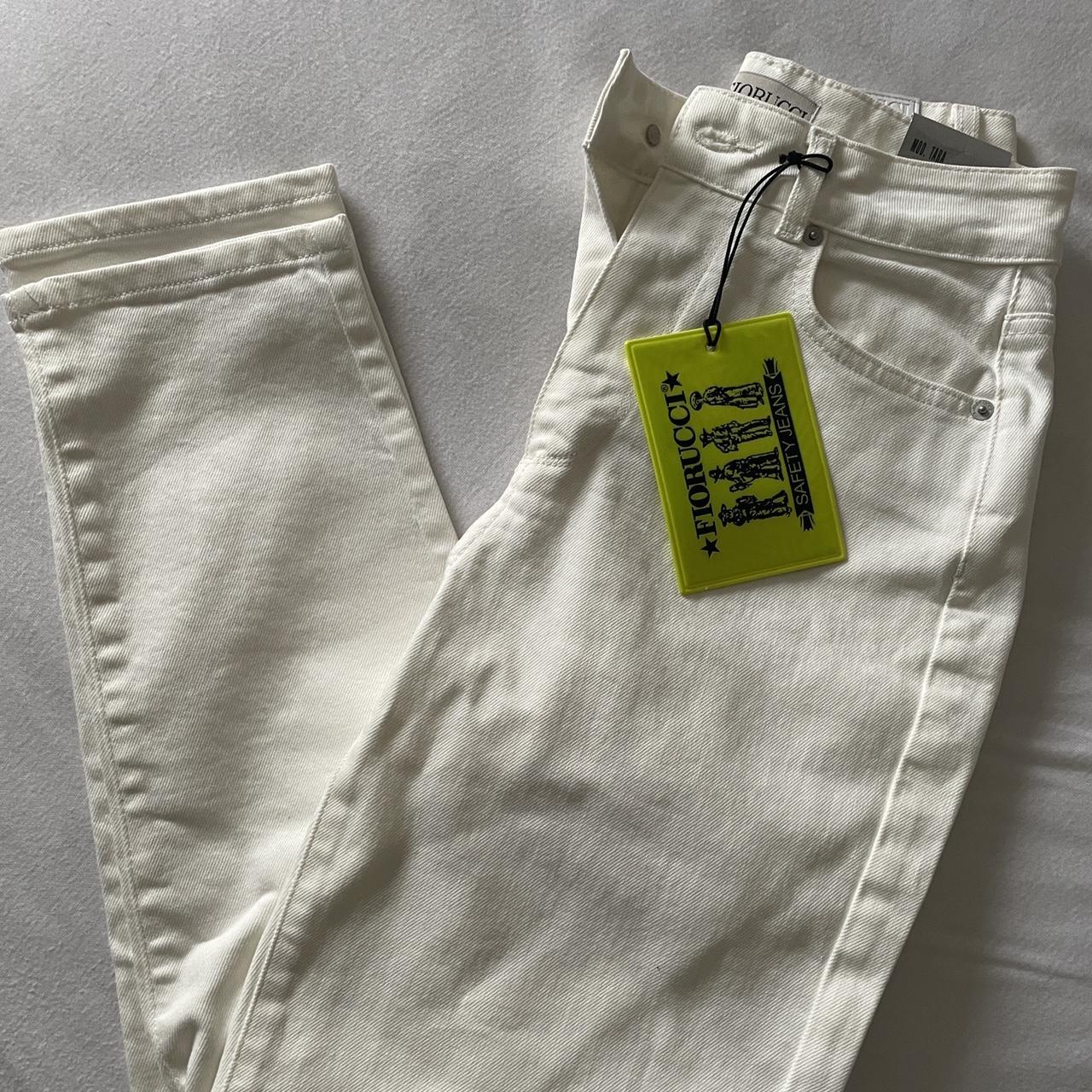 Fiorucci Women's White and Cream Jeans | Depop