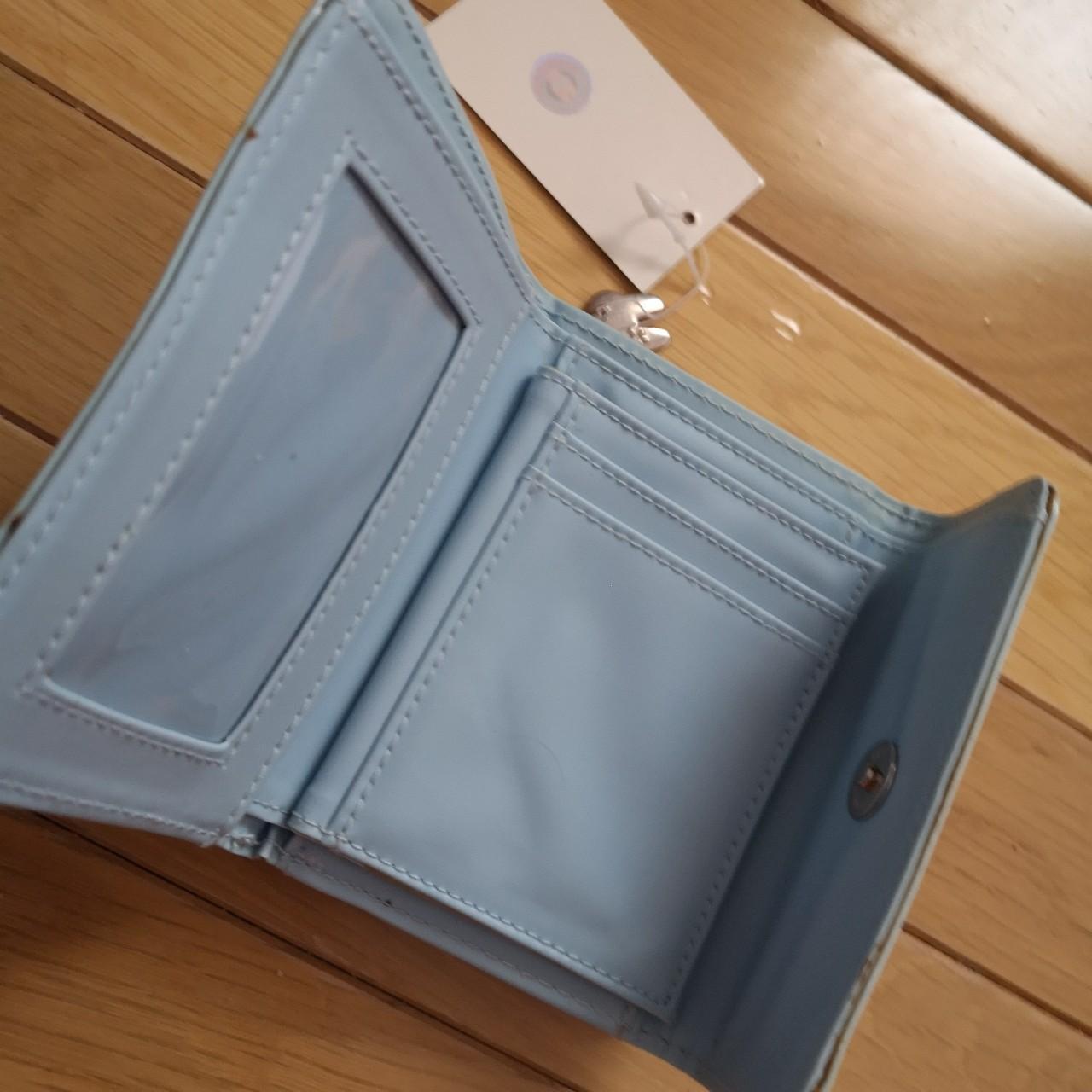 Gini Rabbit PVC baby blue wallet It's embossed with... - Depop