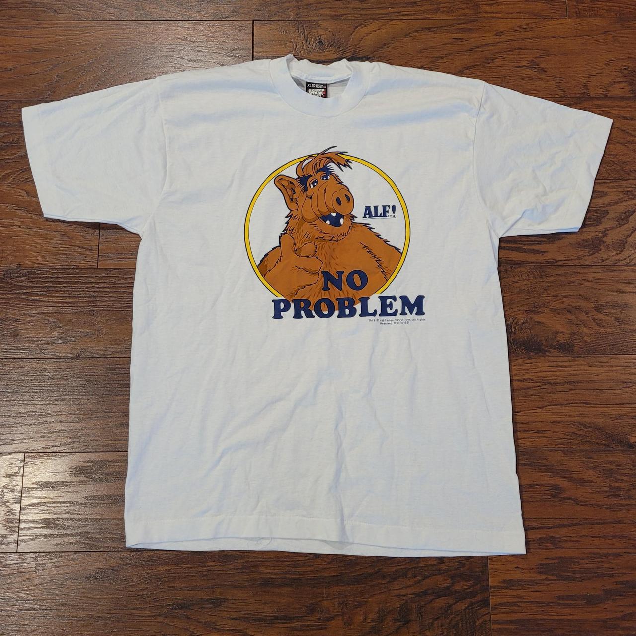 Vintage 1987 ALF "No Problem" single stitch shirt... - Depop