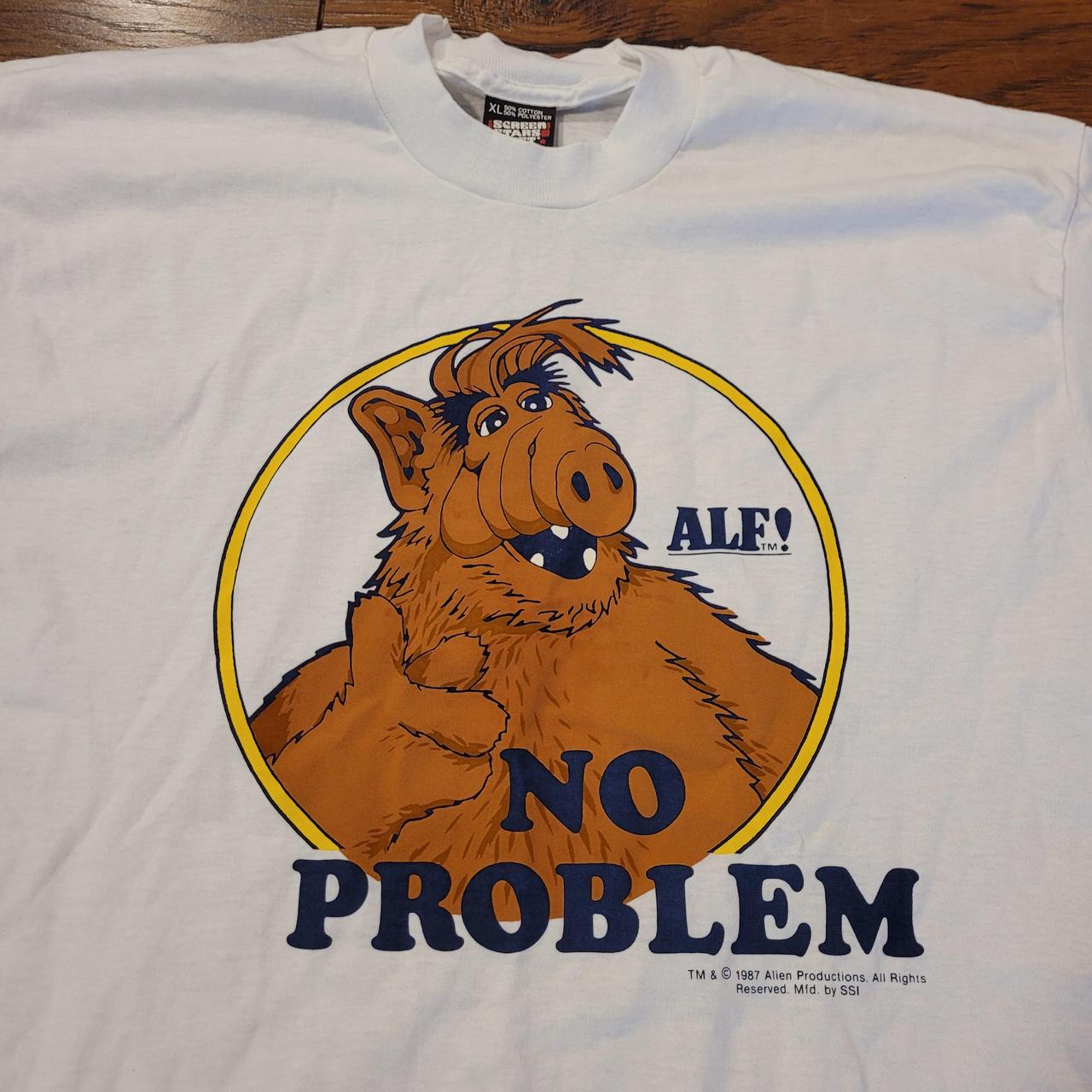 Vintage 1987 ALF "No Problem" single stitch shirt... - Depop