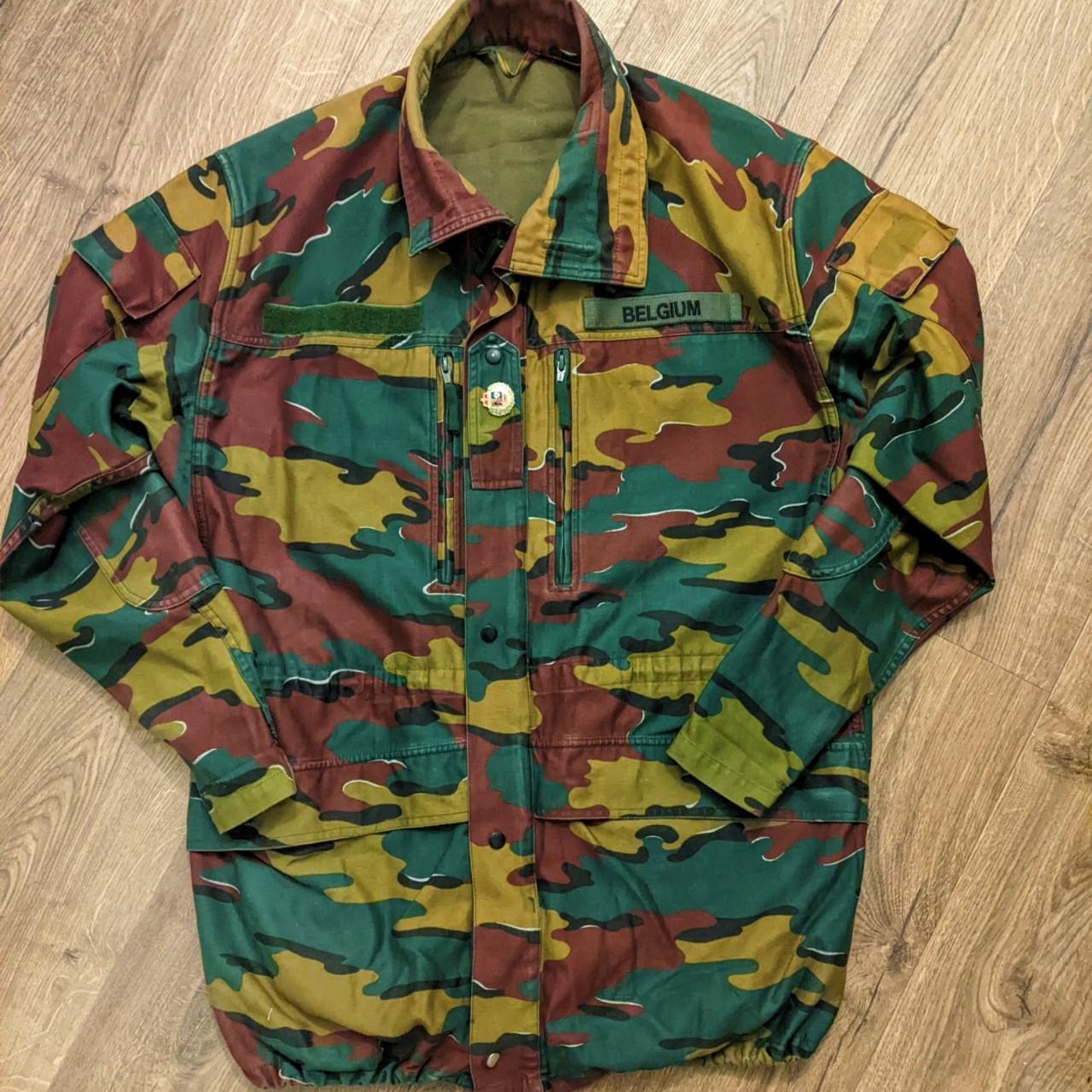 Belgian army jacket, genuine army surplus. No broken... - Depop