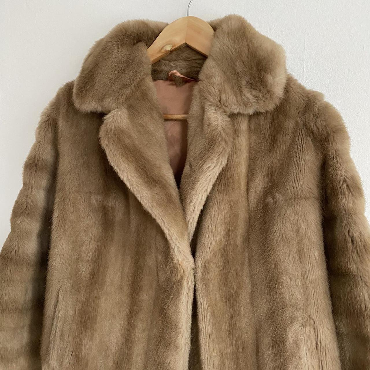 Vintage Cropped Fur Jacket Size Small Shown On A Depop