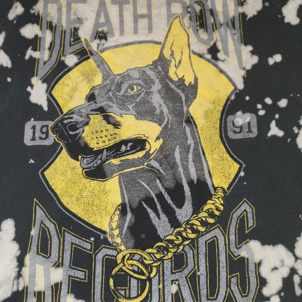 Vintage Death Row Records Guard Dog Acid Washed... - Depop