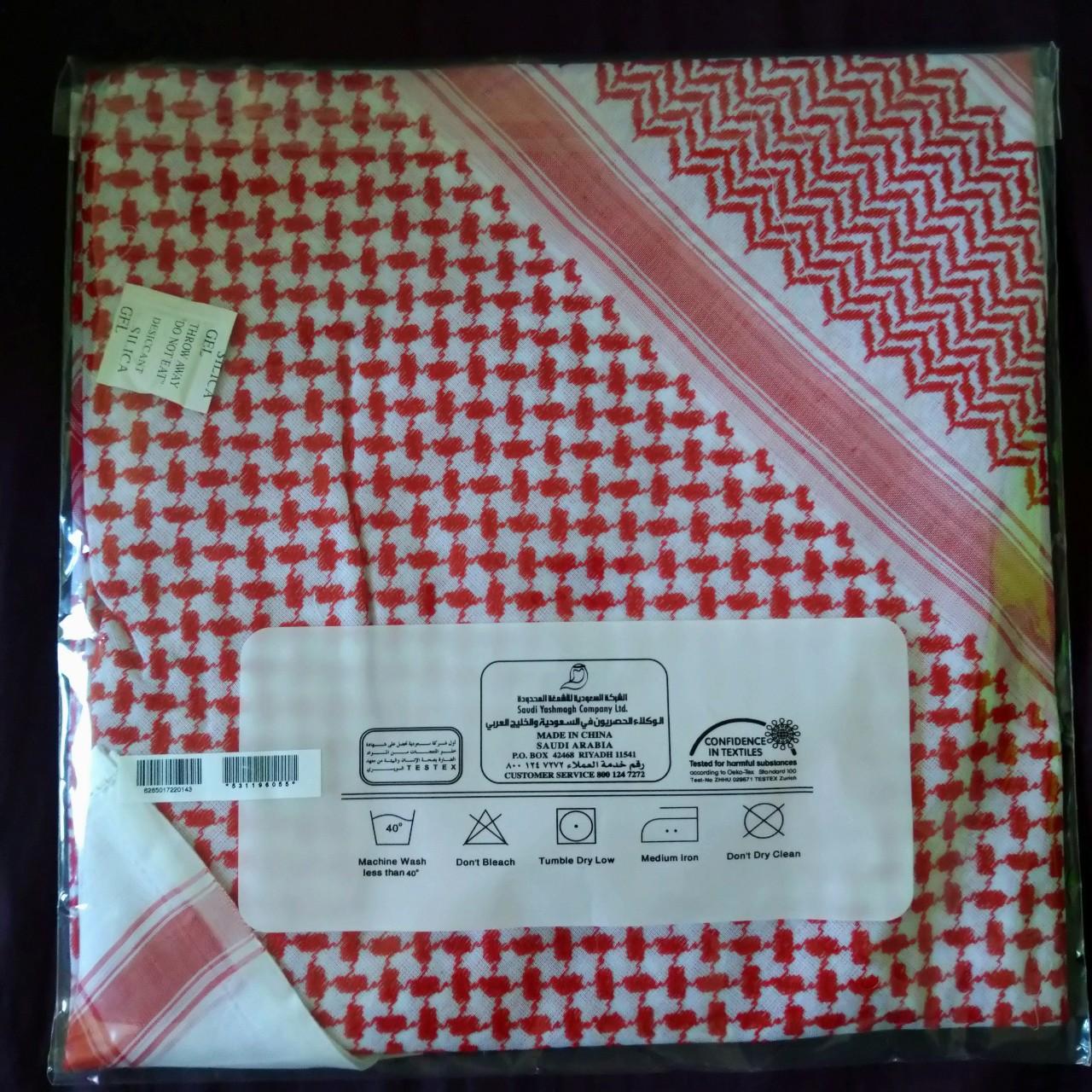 The Original Saudi Shemagh, red and white, brand new... - Depop