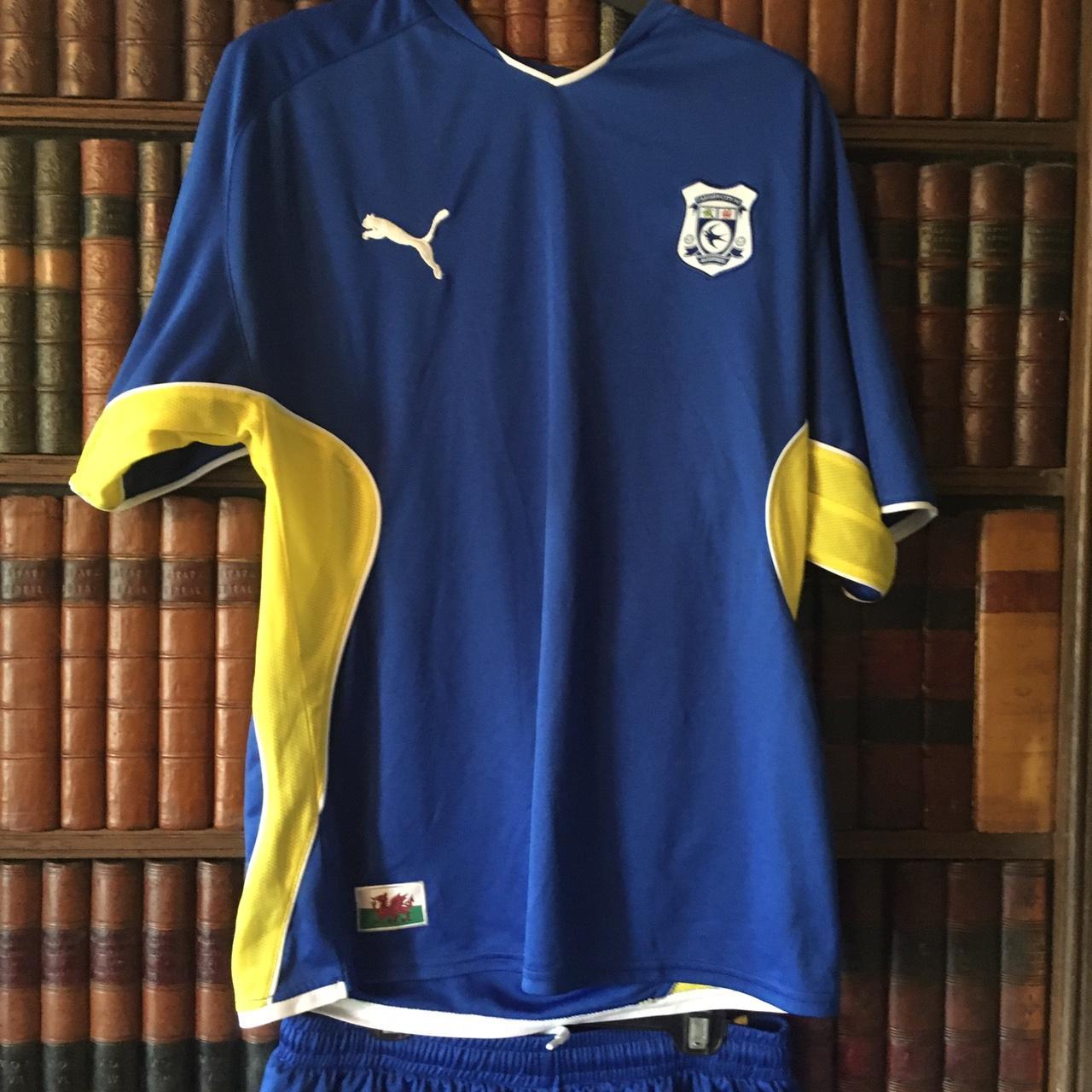 Boys fab royal blue Cardiff city puma football club... - Depop