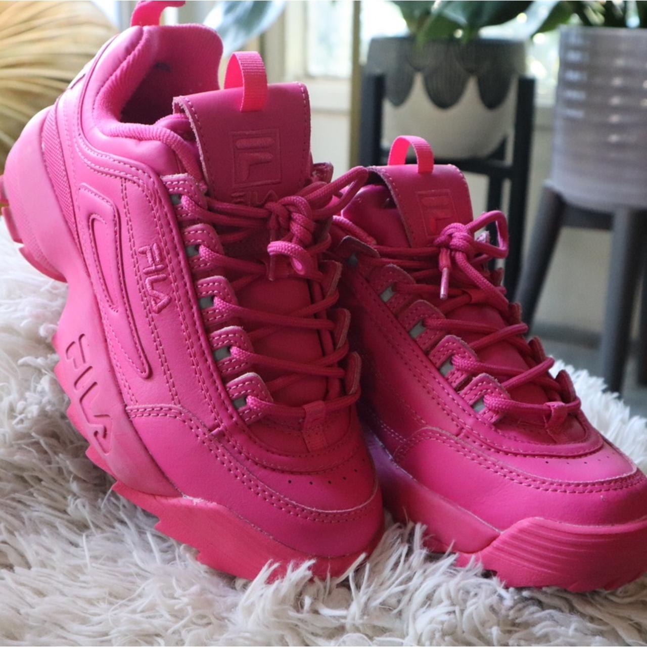 Fila Women's Pink Trainers | Depop