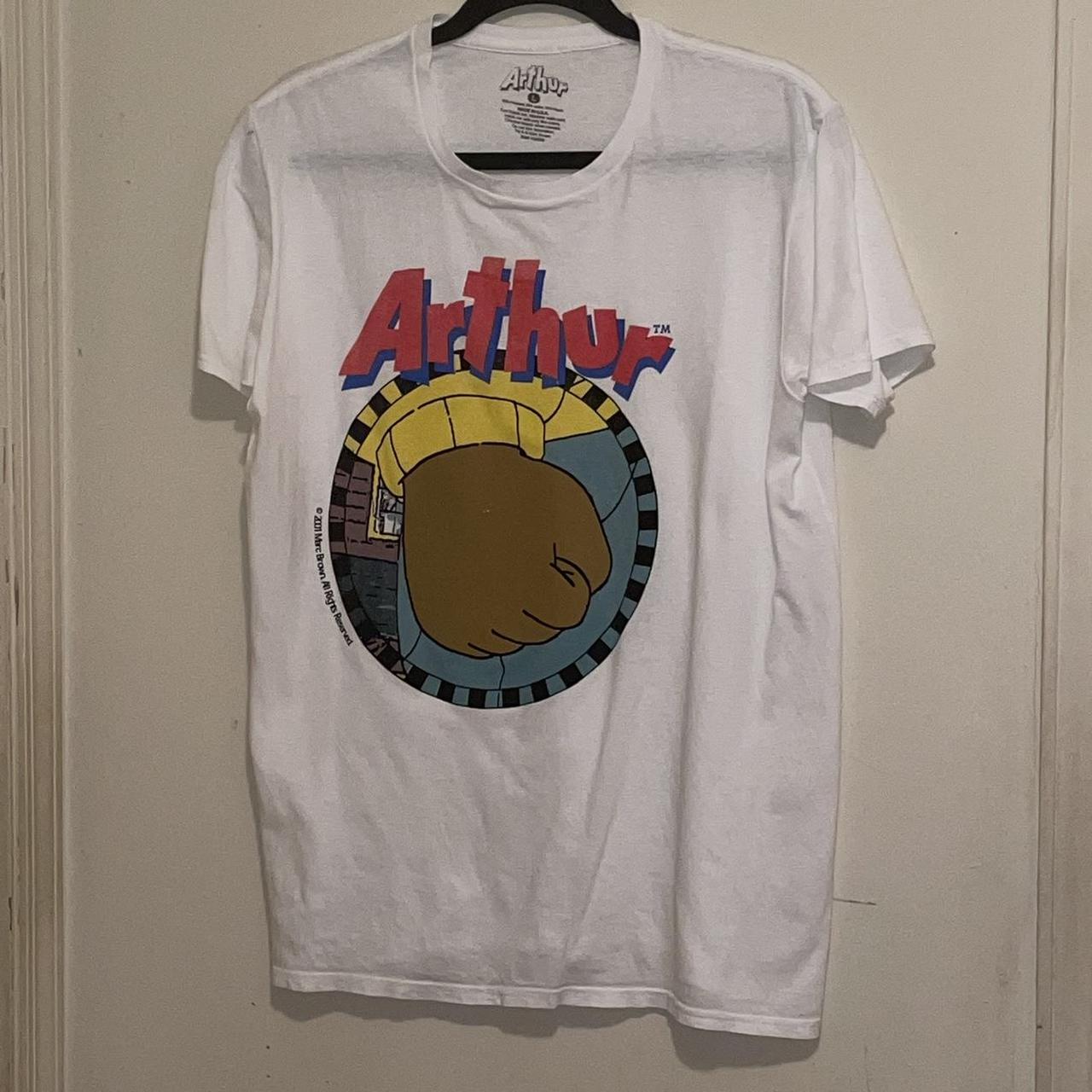 2001 WHITE ARTHUR FIST SHIRT THIS HAS THE VINTAGE... - Depop