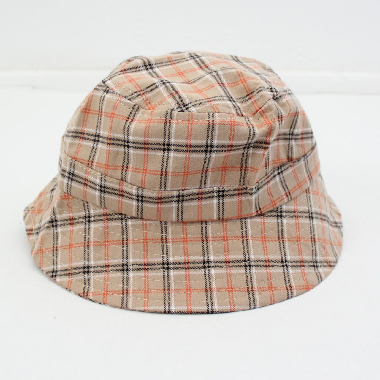 Preppy Beige Plaid Bucket Hat Details: Beige plaid... - Depop