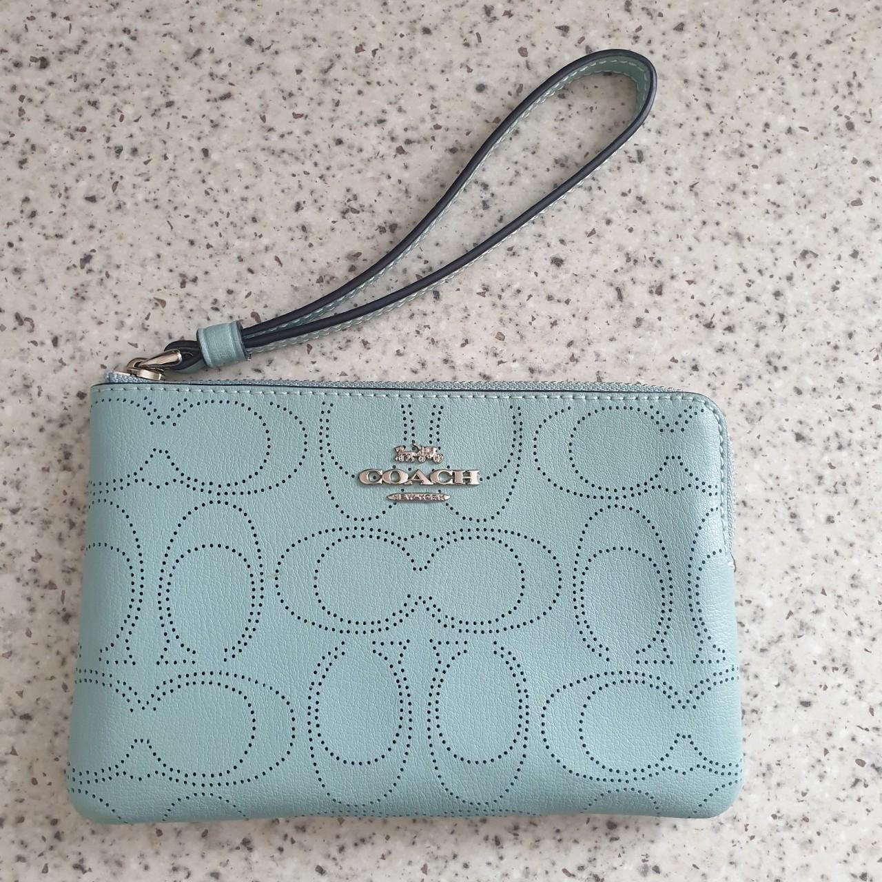 Coach Women's Blue Wallet-purses | Depop