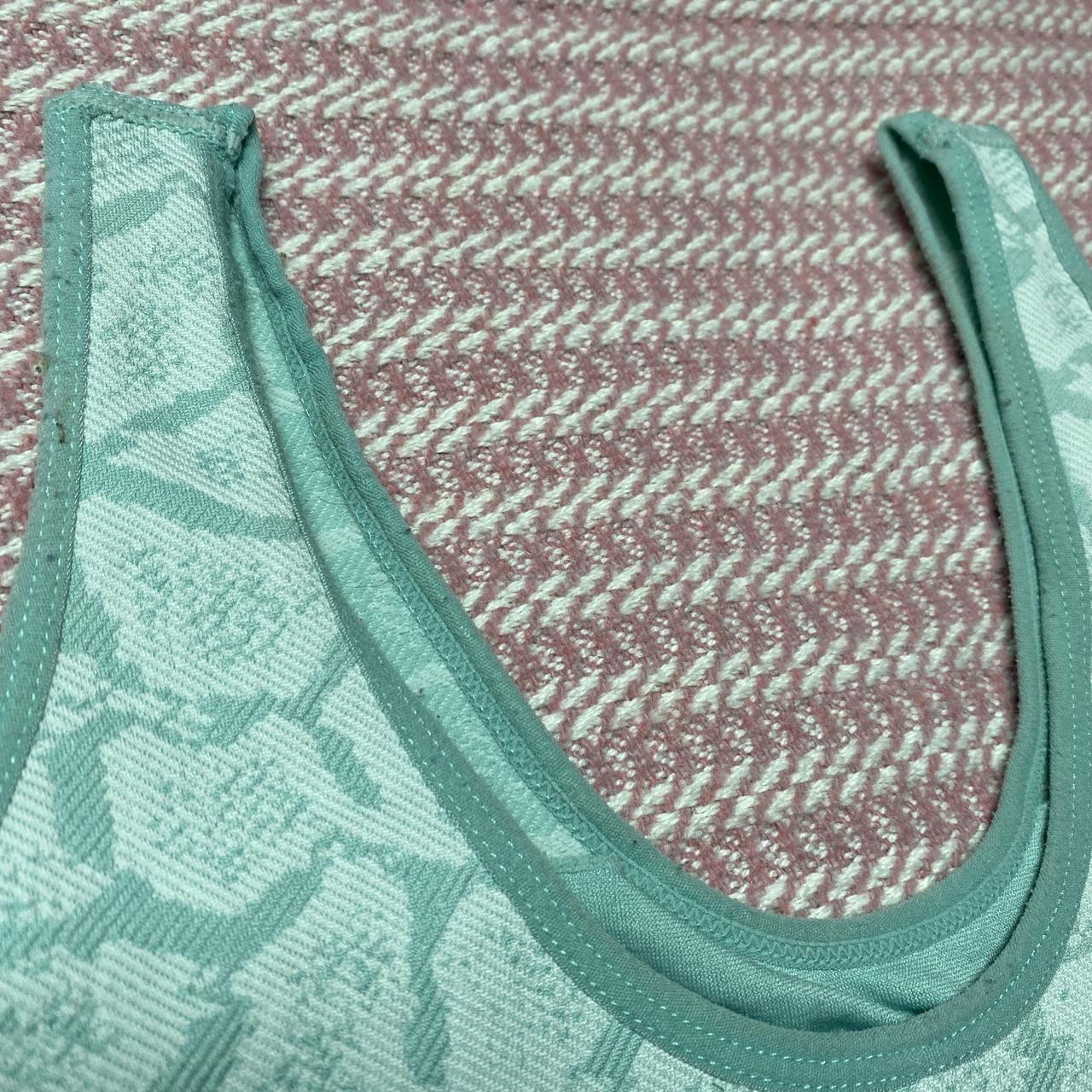 Primark pale blue snake print sports bra Worn a... - Depop