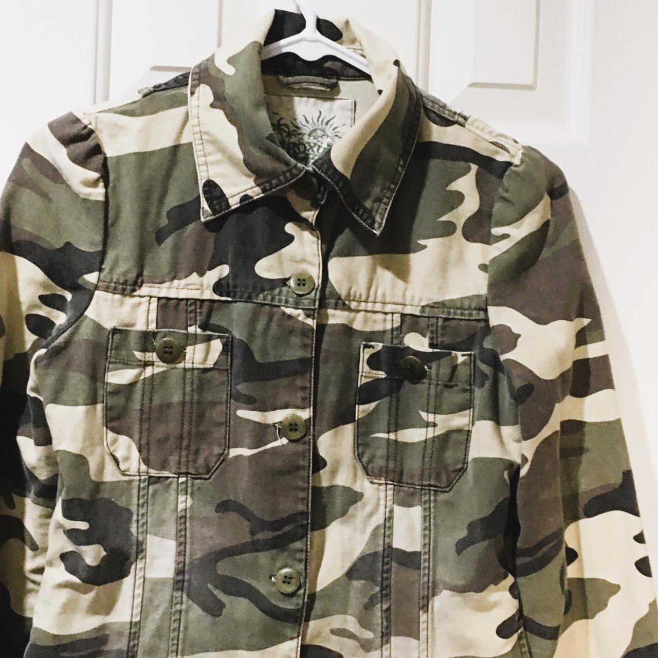 Roxy Surf Denim Camo Jean Jacket, unlined, with... - Depop