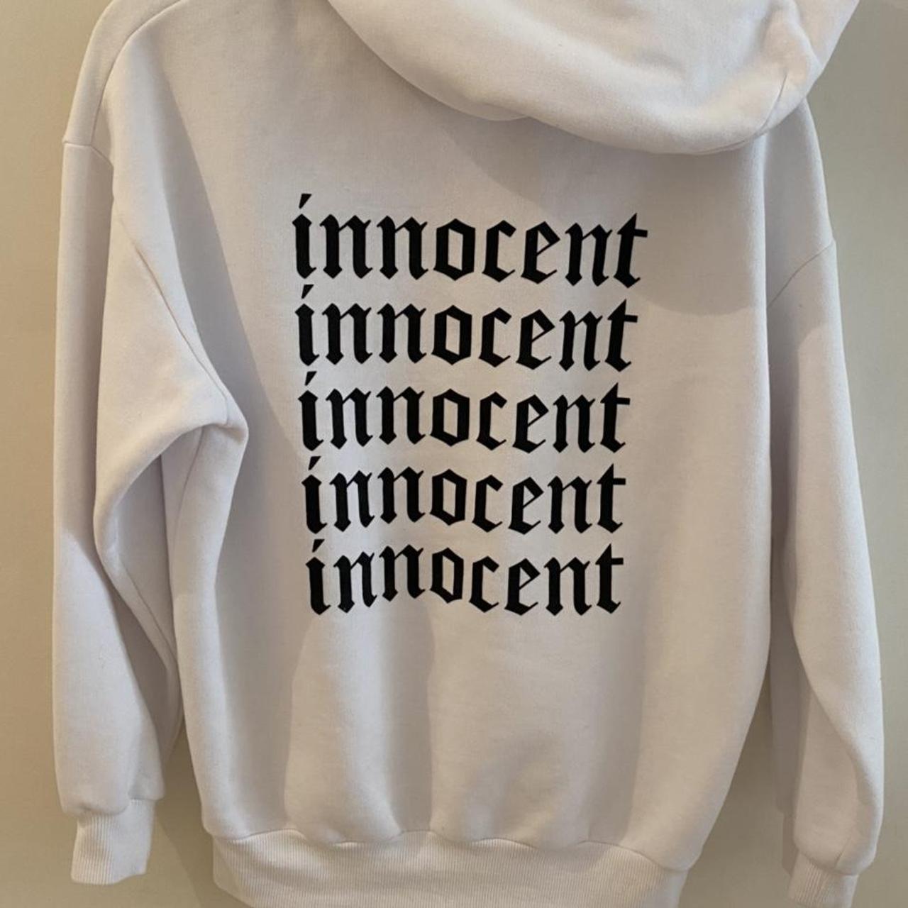 Subdued White Hoodie With Graphic Design Worn Size:... - Depop