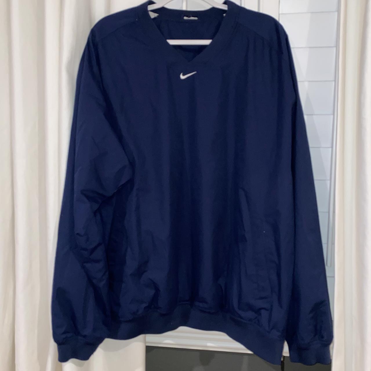 Vintage navy Nike pullover windbreaker. great... - Depop