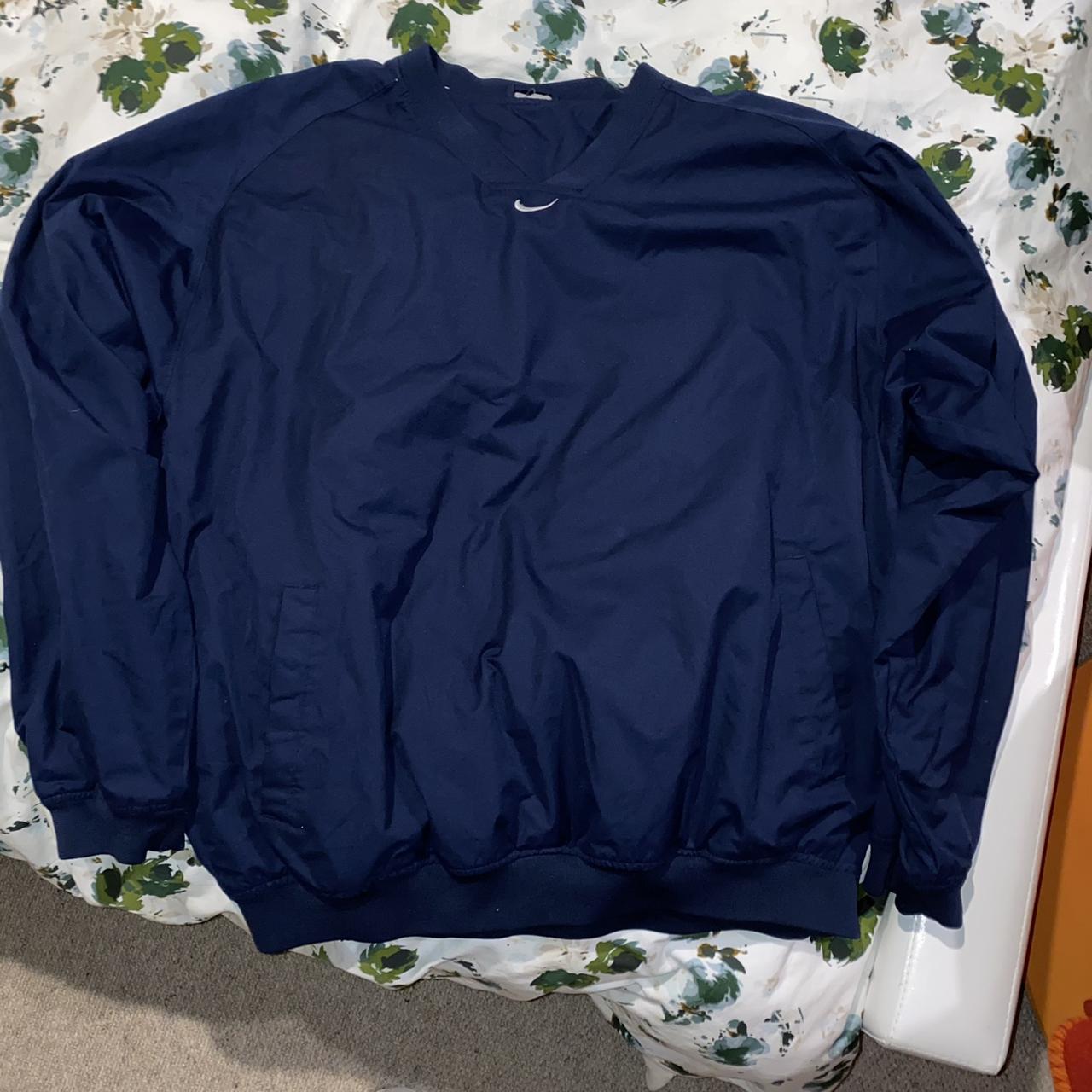 Vintage navy Nike pullover windbreaker. great... - Depop