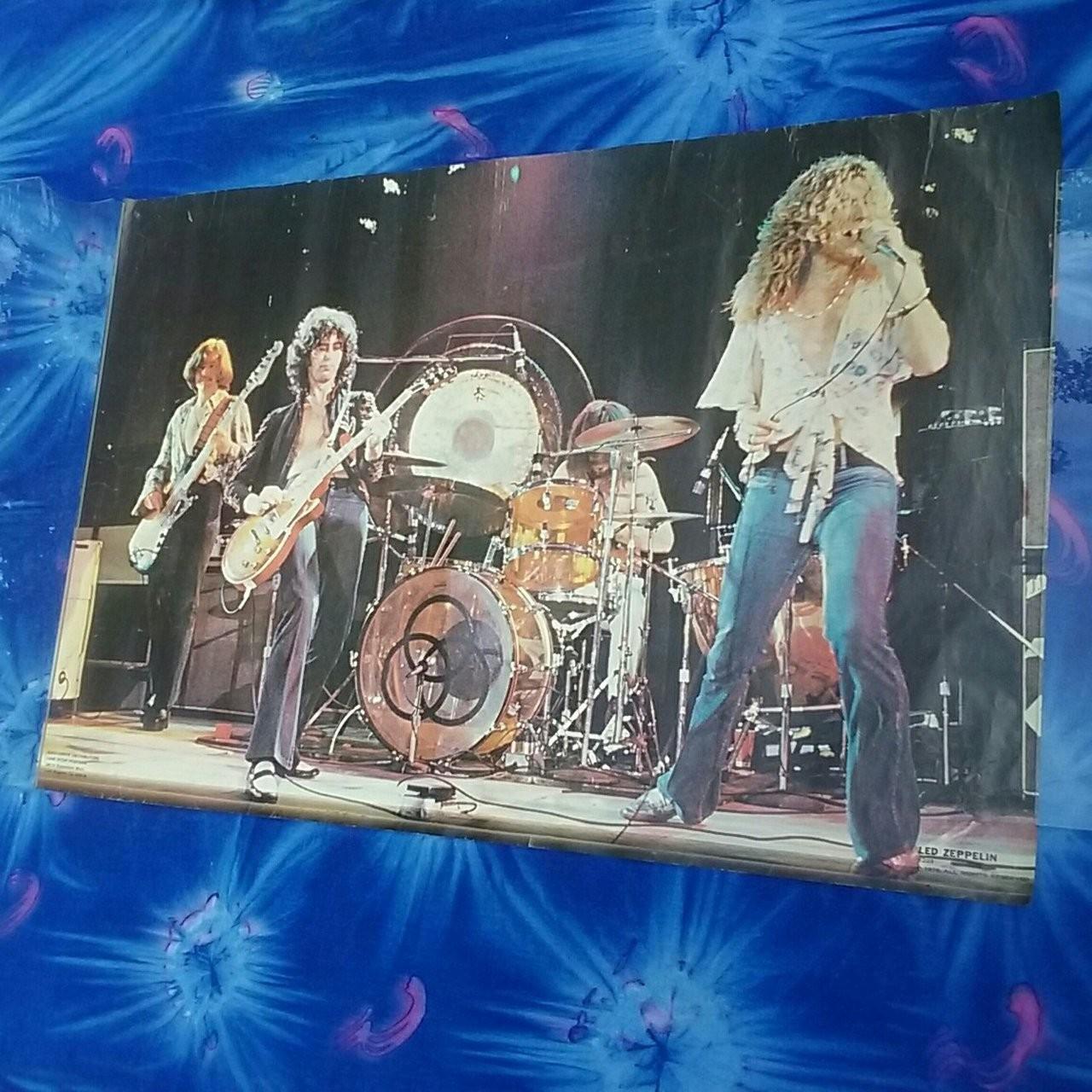 1970s Led Zeppelin Original Vintage Concert Poster... | Depop